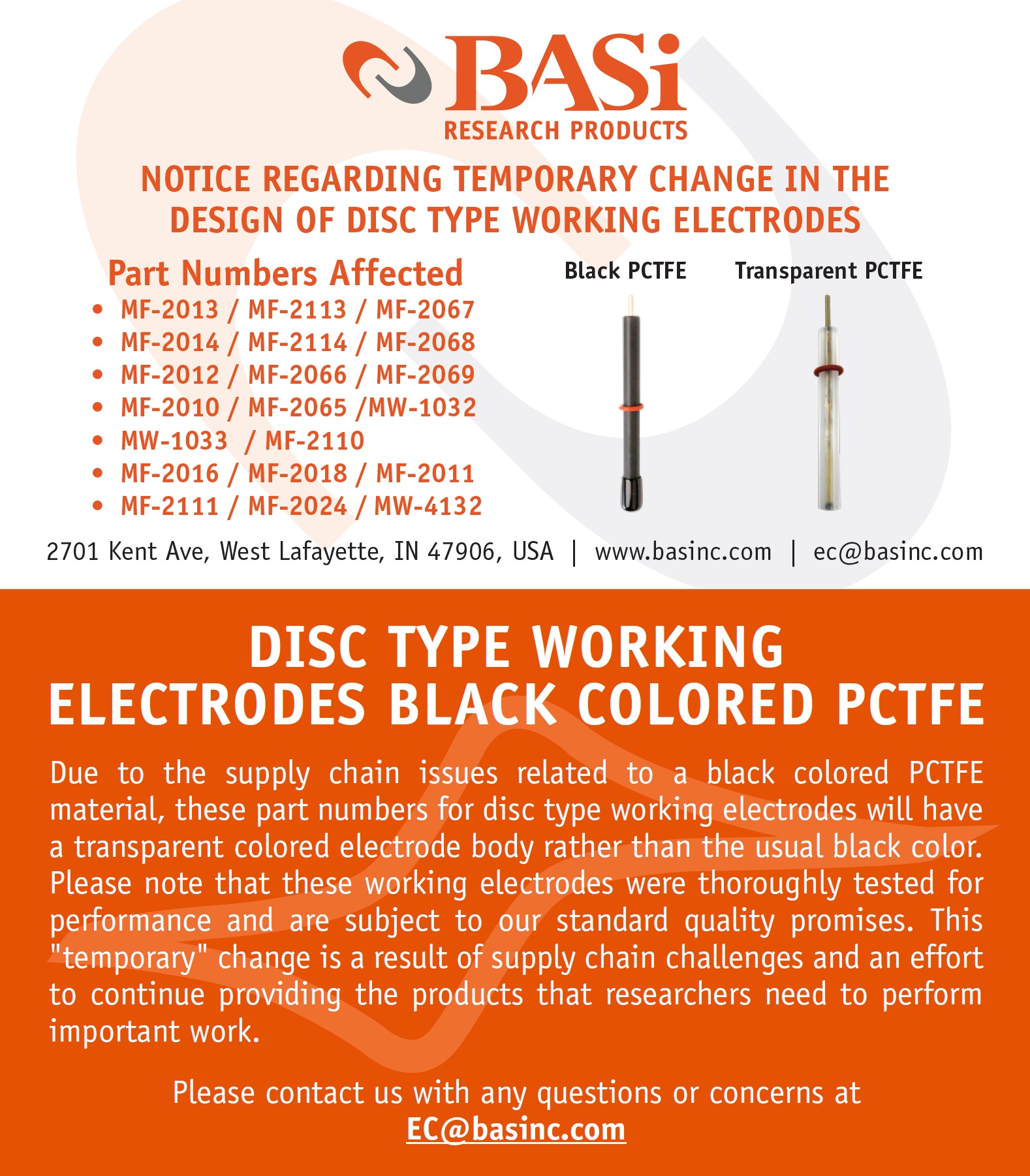 BASi® | Glassy Carbon Electrode (GC) for RDE - 3.0 mm Diameter